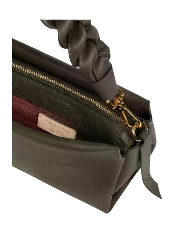 COCCINELLE Boheme Braided-handle Leather Tote Bag - Grey
