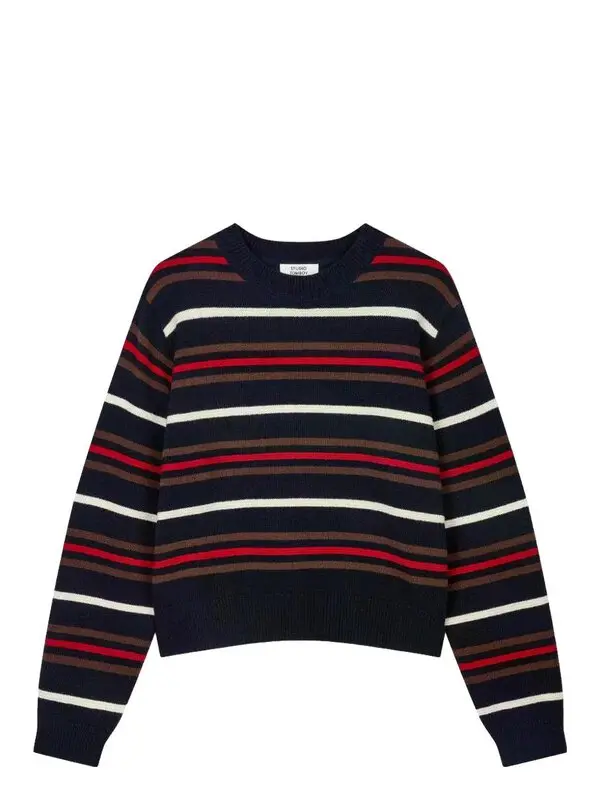 STUDIO TOMBOY Multi-striped Pullover Sweater - Blue