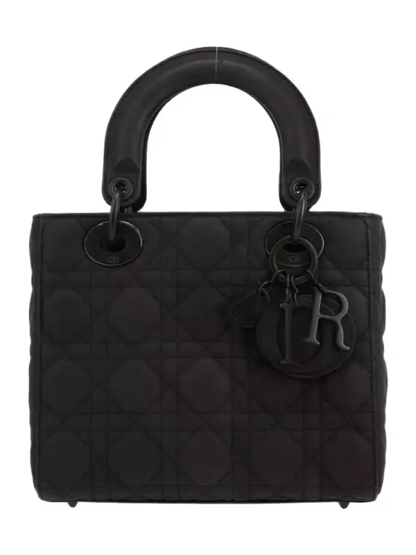 Dior Small Lady Cannage Tote Bag - Black