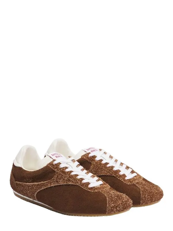 Bottega Veneta Shot Suede Sneakers - Brown