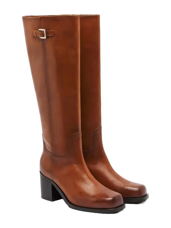 Staud Brooklyn Leather Knee-high Boots - Brown