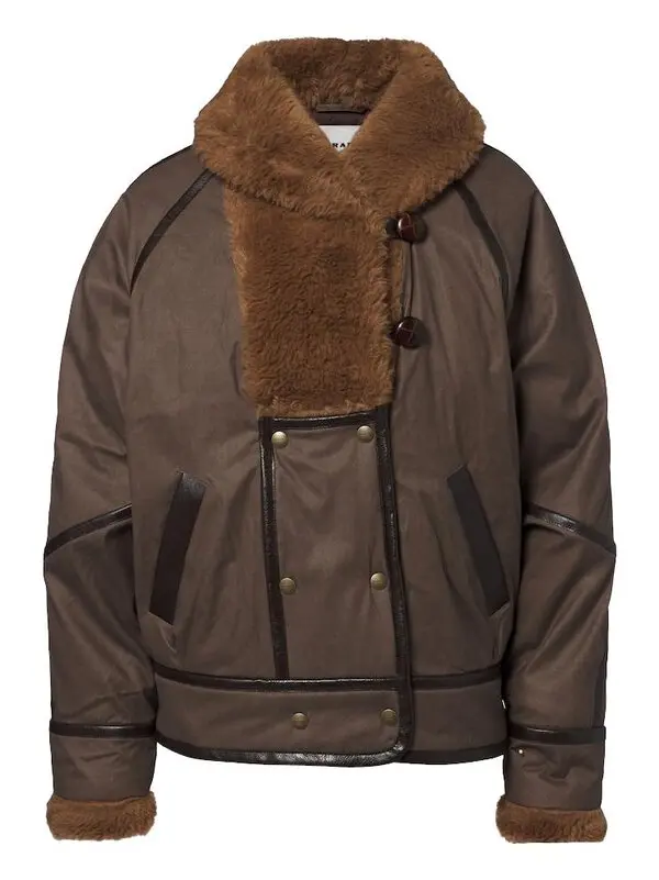 MARANT ETOILE Olinka Double-breasted Jacket - Brown