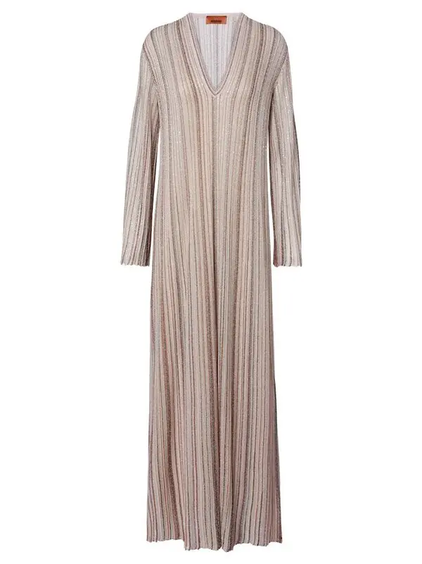 Missoni Striped Lamé Gown - Pink