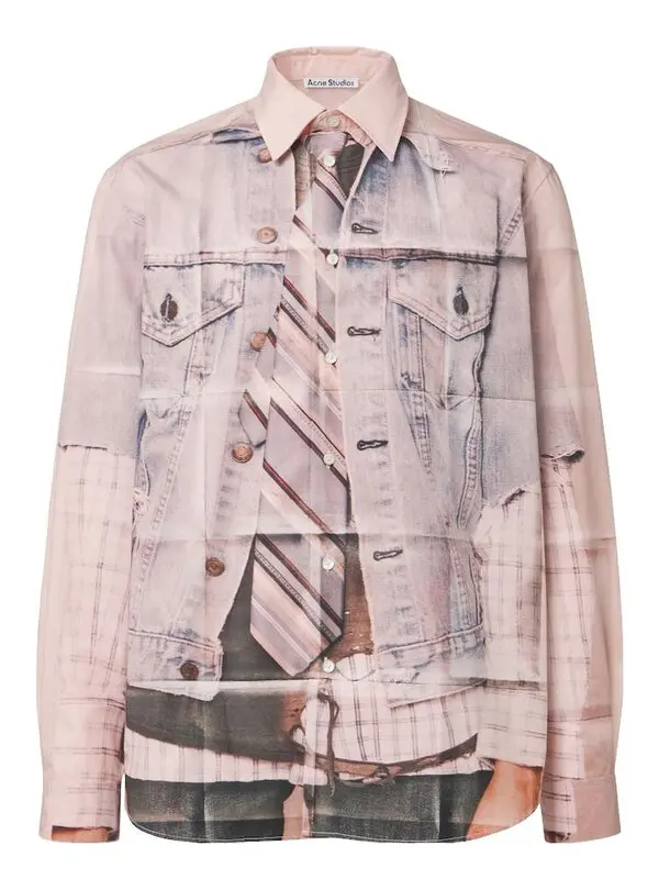 Acne Studios Trompe-l'œil Cotton Poplin Shirt - Multicoloured