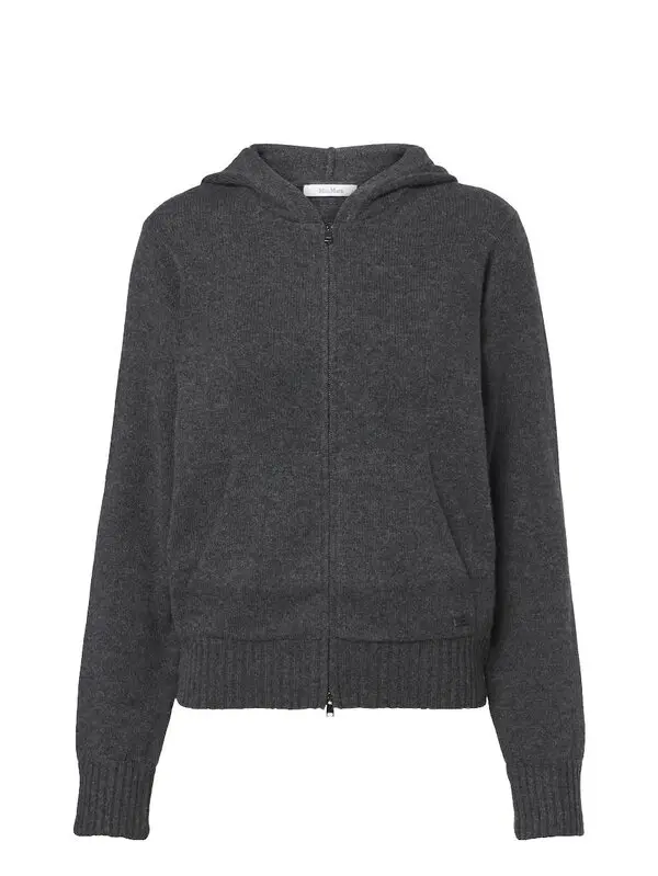 Max Mara Cashmere Zip-up Hoodie - Grey