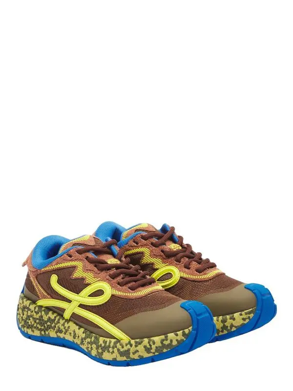 Loewe Pogo Colorblocked Mesh-trimmed Sneakers - Multicoloured