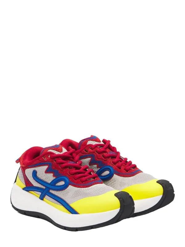 Loewe Pogo Colorblocked Mesh-trimmed Sneakers - Multicoloured