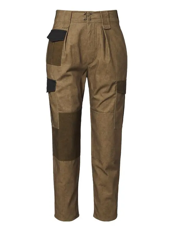 MARANT ETOILE Renzae Patchwork Cotton Cargo Pants - Multicoloured