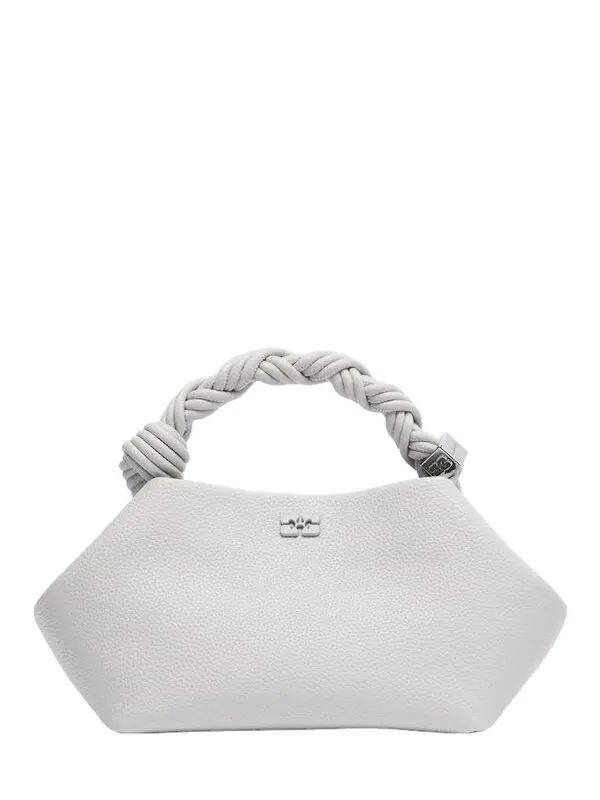 GANNI Bou Mini Leather Top-handle Bag - Grey
