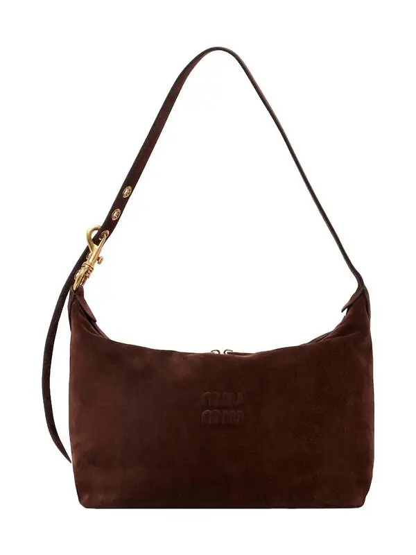Miu Miu Spirit Suede Shoulder Bag - Brown