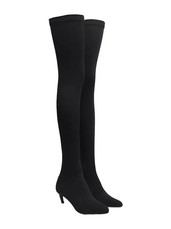 Victoria Beckham Harlow Jersey Over-the-knee Boots - Black