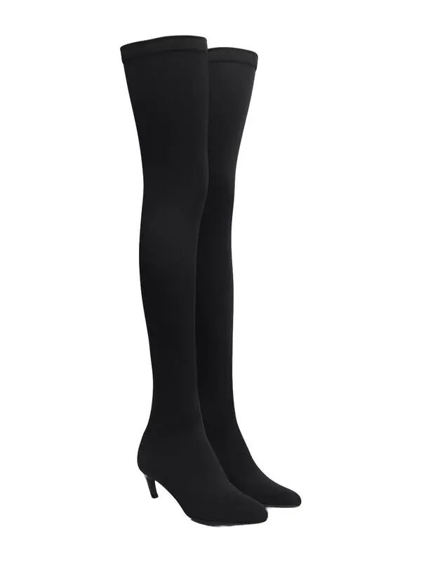 Victoria Beckham Harlow Jersey Over-the-knee Boots - Black