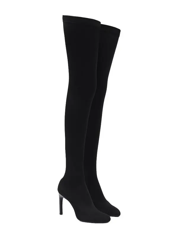 Victoria Beckham Harlow Jersey Over-the-knee Boots - Black