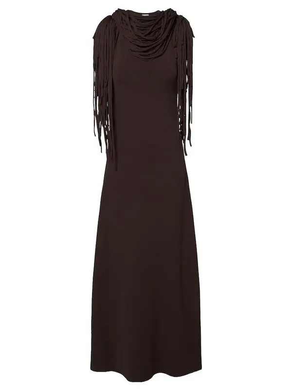Altuzarra Fringed Jersey Maxi Dress - Brown