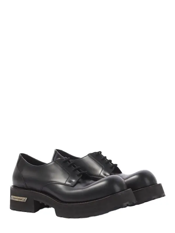 Balenciaga Venom Leather Derby Shoes - Black