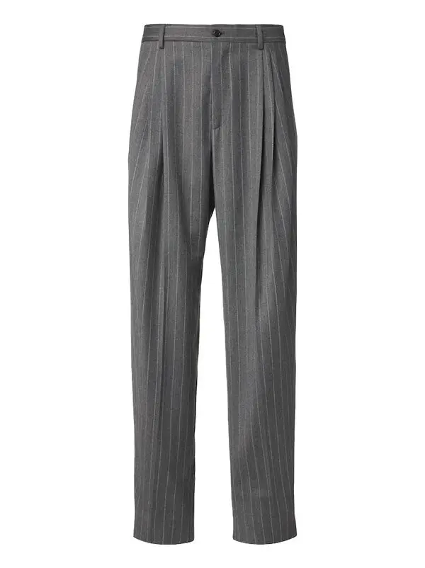 Dolce & Gabbana Pinstripe Virgin Wool Suit Pants - Grey