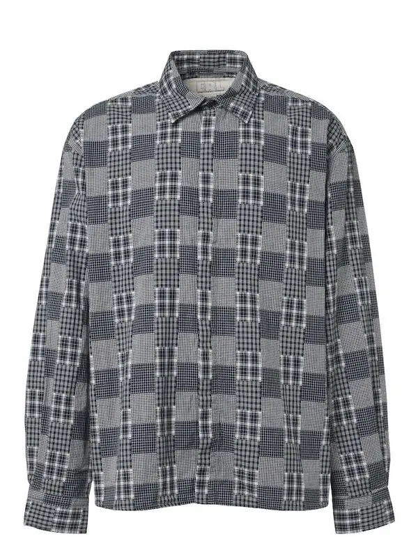 ERL Plaid Cotton Shirt - Black