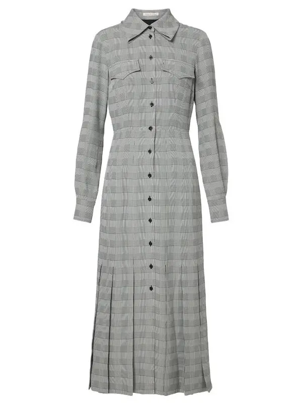 EMILIA WICKSTEAD Caliste Checked Shirtdress - Grey