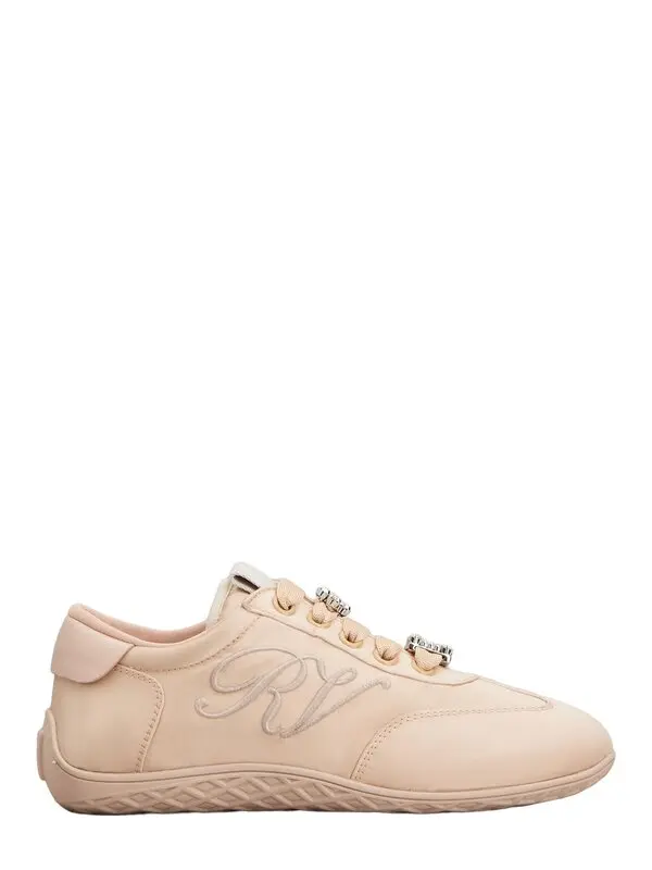 ROGER VIVIER Viv Low Sneakers In Fabric - Pink