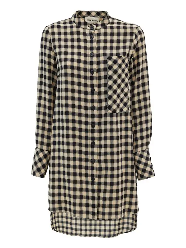 JULIA ALLERT Plaid Long Shirt - Black