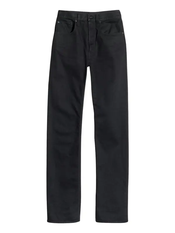 Gucci Cotton Denim Pants With Coating - Black