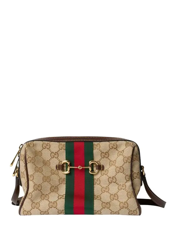 Gucci Horsebit Web Camera Bag - Brown