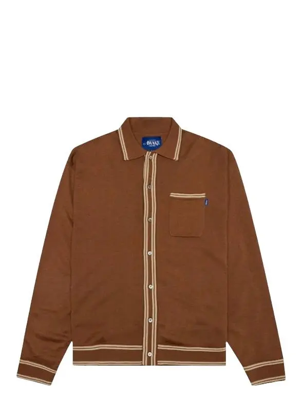 AWAKE Fine Gauge Knitted Cardigan - Brown