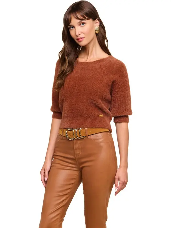 L'Agence Guinevere Cropped Pullover - Java