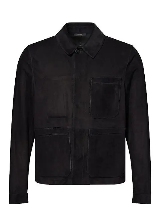 TOM FORD Patch-pocket Suede Chore Jacket - Black