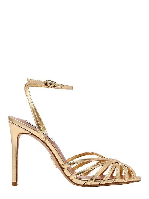 Steve Madden Mizuna Heeled Faux-leather Sandals - Gold