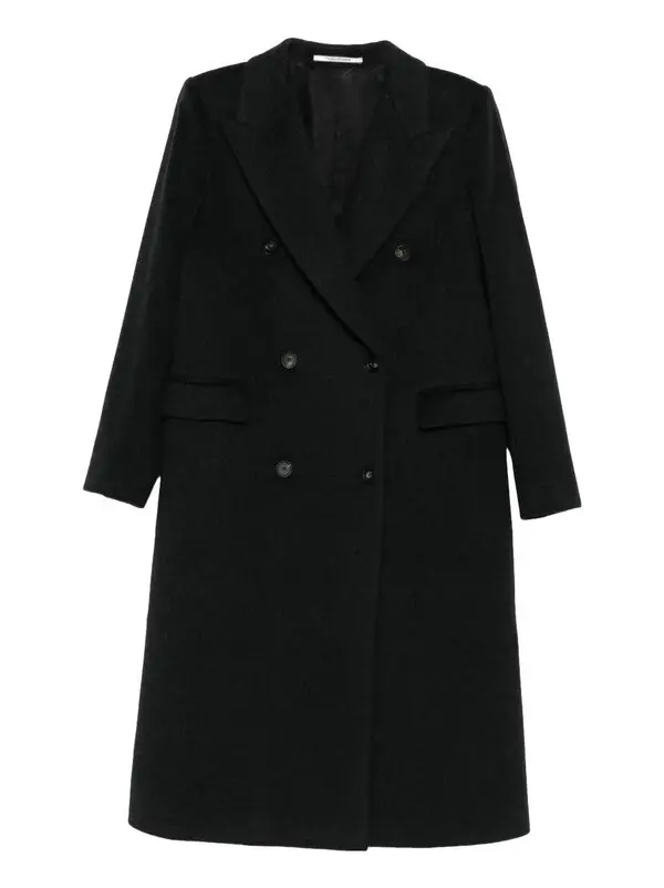 Tagliatore Double Breasted Cashmere Coat - Grey