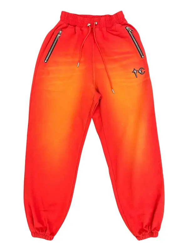THUG CLUB Two Tone Washed Jogger Pants - Red
