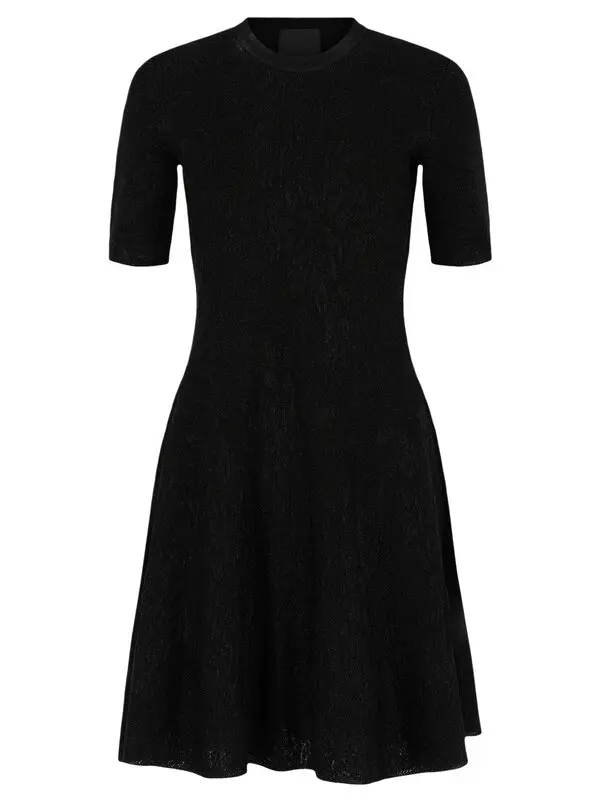 Givenchy Lurex Dress With Floral Jacquard - Black