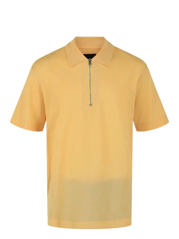 Givenchy Classic Fit 4g Zip Polo Shirt - Yellow