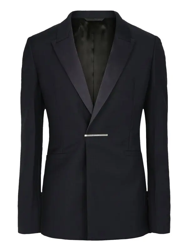 Givenchy Evening Jacket With Metal Clip Closure 'night - Blue