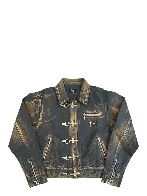 THUG CLUB Two Tone Washed Jacket - Red