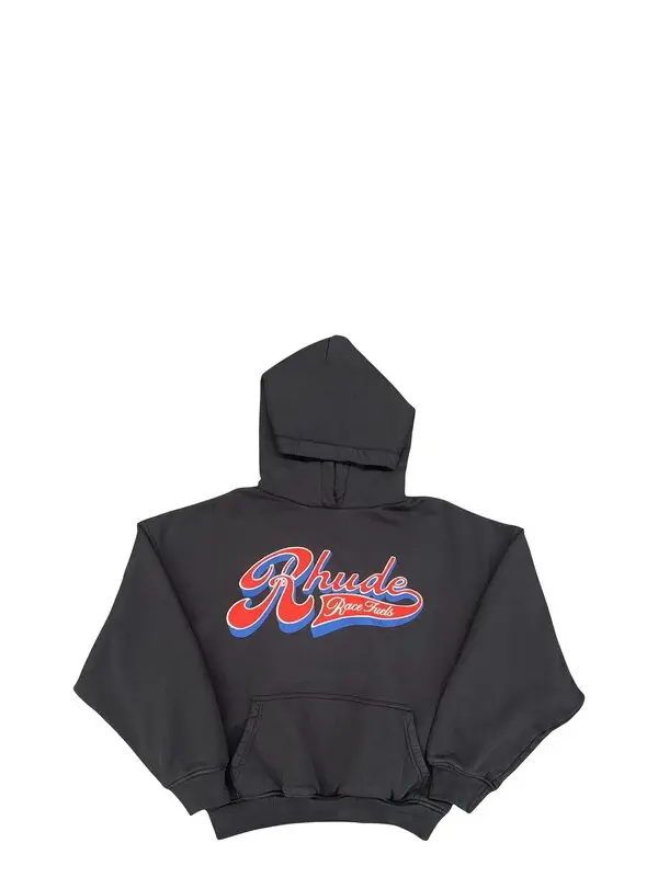 Rhude Pit Stop Hoodie 'vintage /red/blue - Black