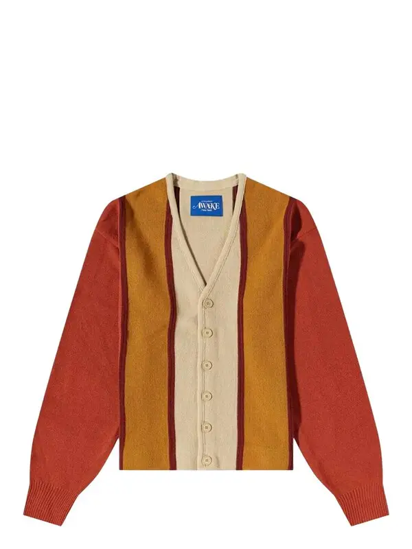 AWAKE NY Striped Cardigan - Orange