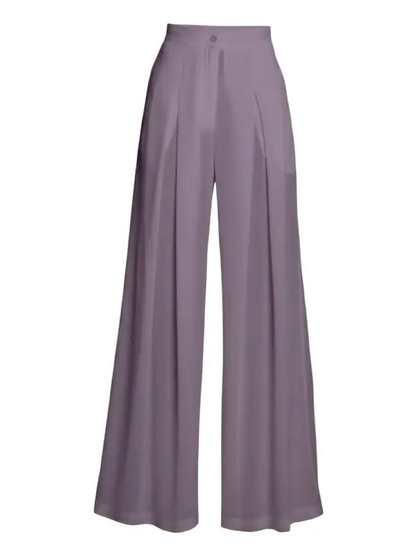 IMAATU High-waist Wide-leg Palazzo Trousers With Pockets - Purple