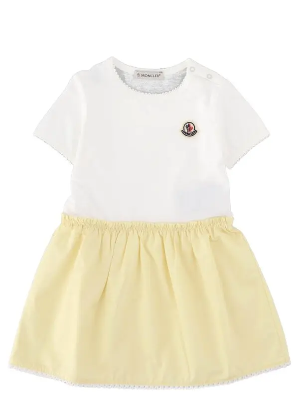 Moncler Cotton Cut-out Sleeve Dress - Multicolour