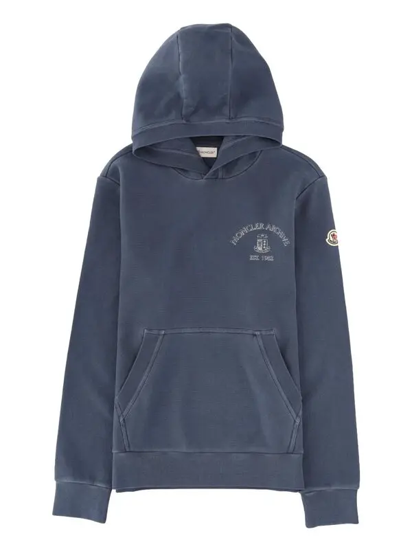 Moncler Cotton Logo Sweatshirt - Blue