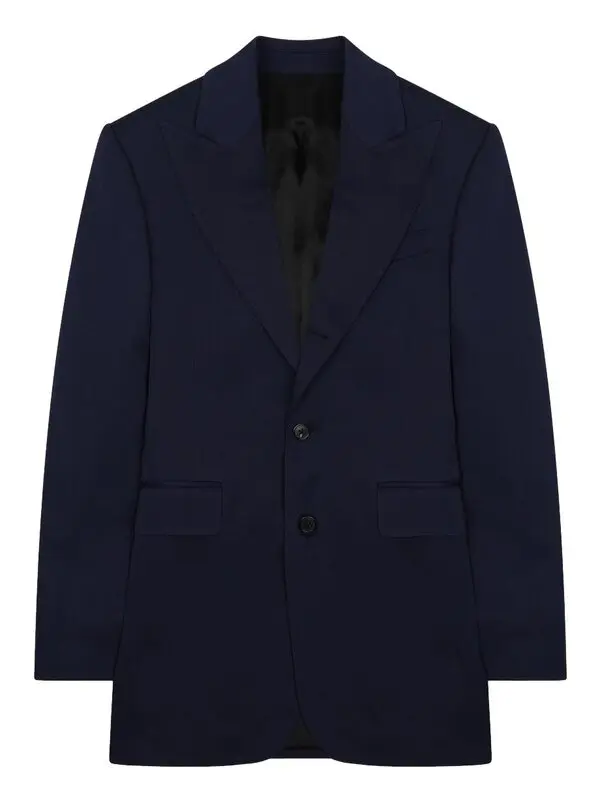 Celine Colonne Wool Blazer - Blue
