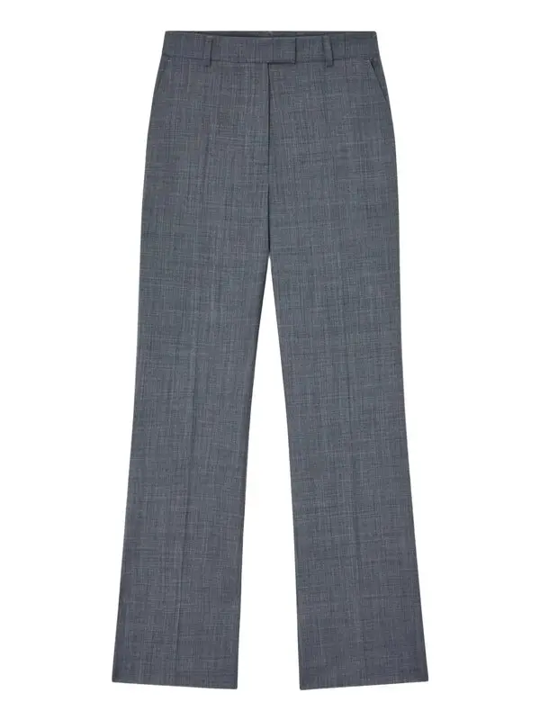 GANNI Slim-fit Wool-blend Trousers - Grigio