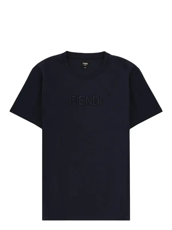 Fendi S 3d Logo Cotton T-shirt - Blue