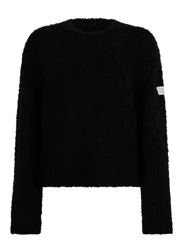MAISON MARGIELA Cropped Crewneck Sweater - Black