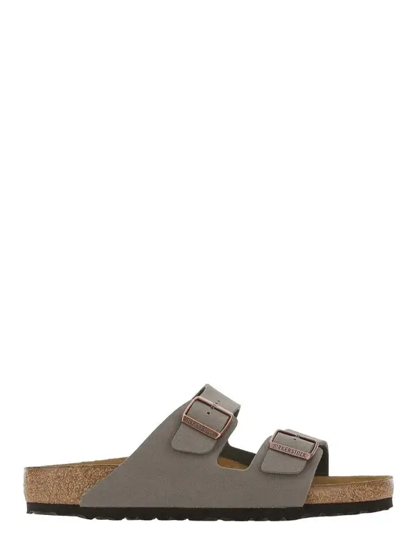 BIRKENSTOCK Leather Slip-on Slippers - Brown