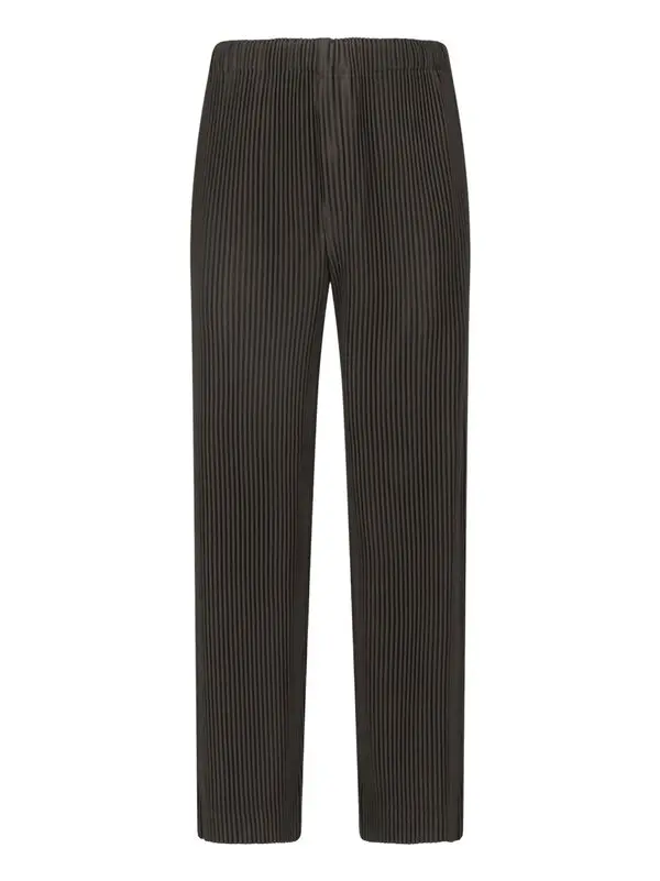 Issey Miyake Pleated Trousers In 100% Polyester - Brown