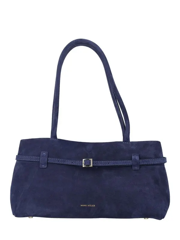 Manu Atelier Suede Tote Bag - Blu