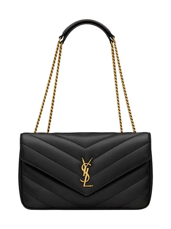 Saint Laurent Medium Lamb Leather Shoulder Bag - Black