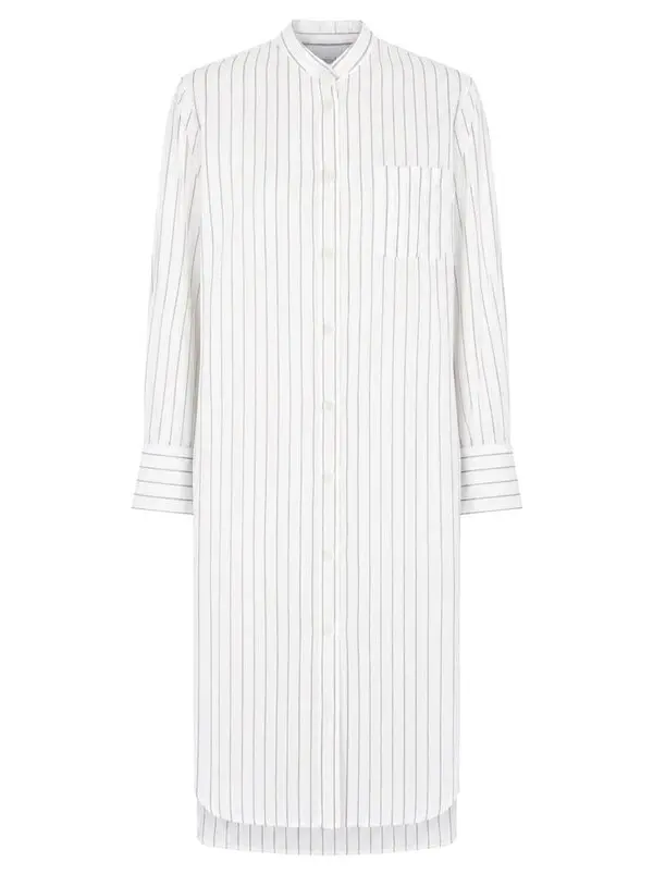 TOTEME Viscose And Silk Blend Tunic Mini Dress - White